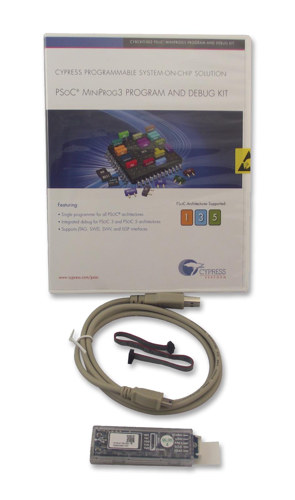 CY8CKIT-002 - Infineon - MINIPROG3, PSOC, PROG/DEBUG KIT