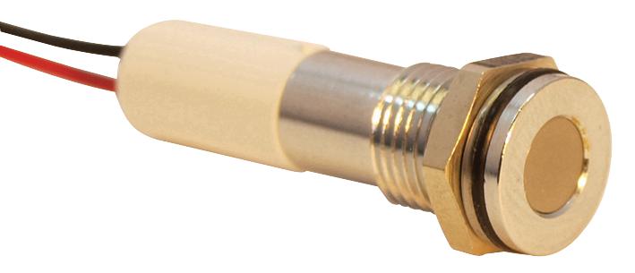 Q8F3CXXW24E - Apem - LED Panel Mount Indicator, Bright Chrome Bezel, White