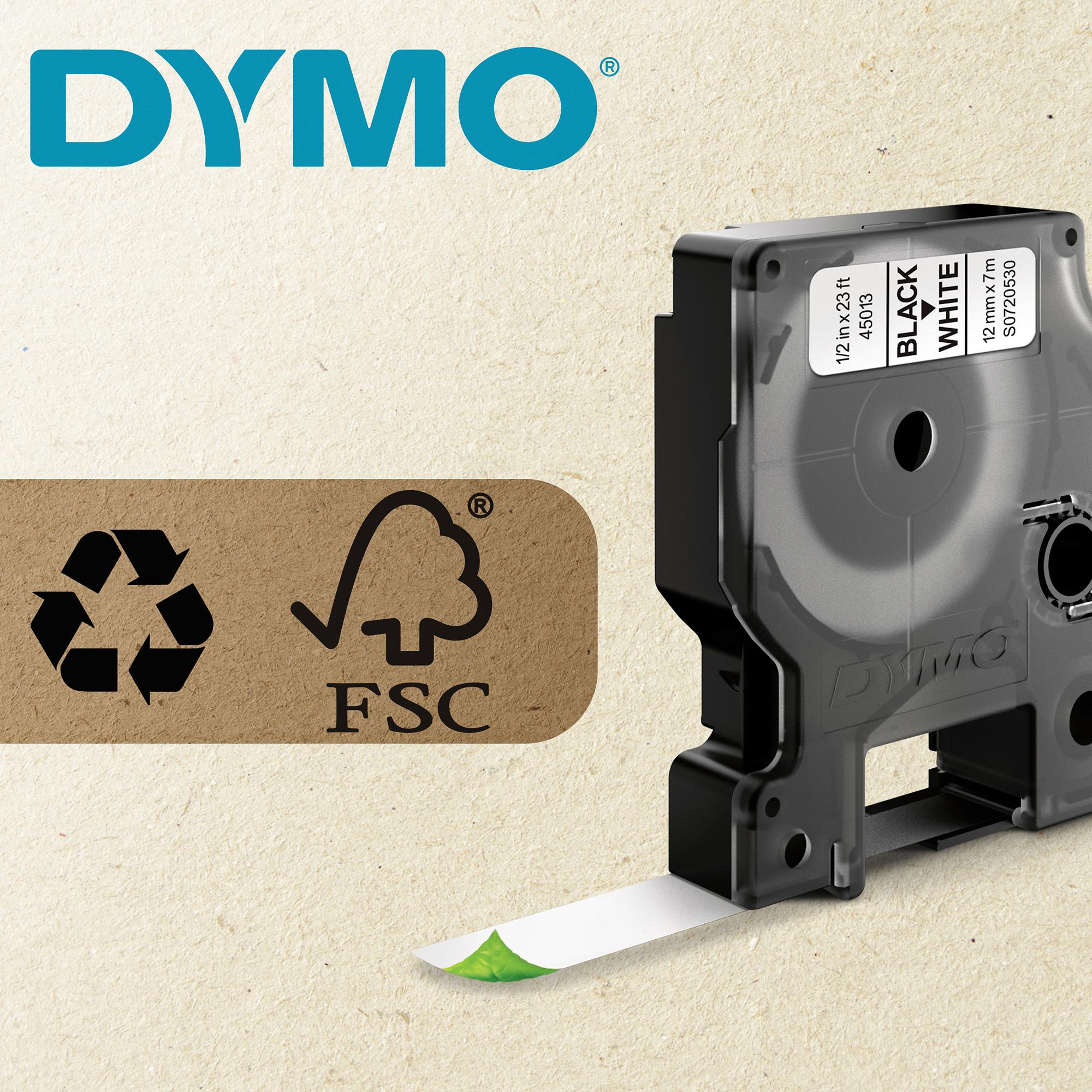 45013 - Dymo - D1 Labeling Tape - Black on White 12mm RoHS Compliant: Yes