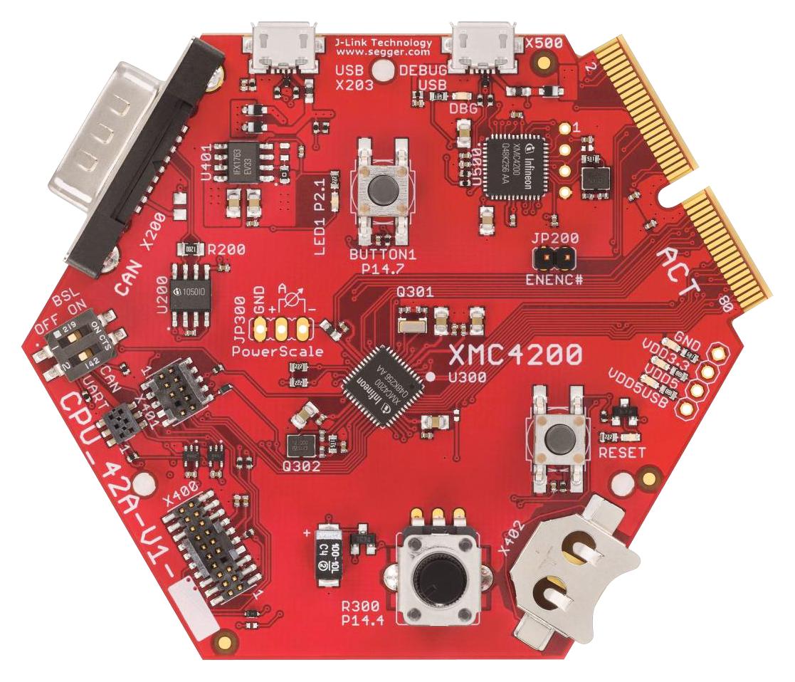 KIT_XMC42_EE1_001 - Infineon - HEXAGON CPU BOARD, CORTEX-M4 MCU