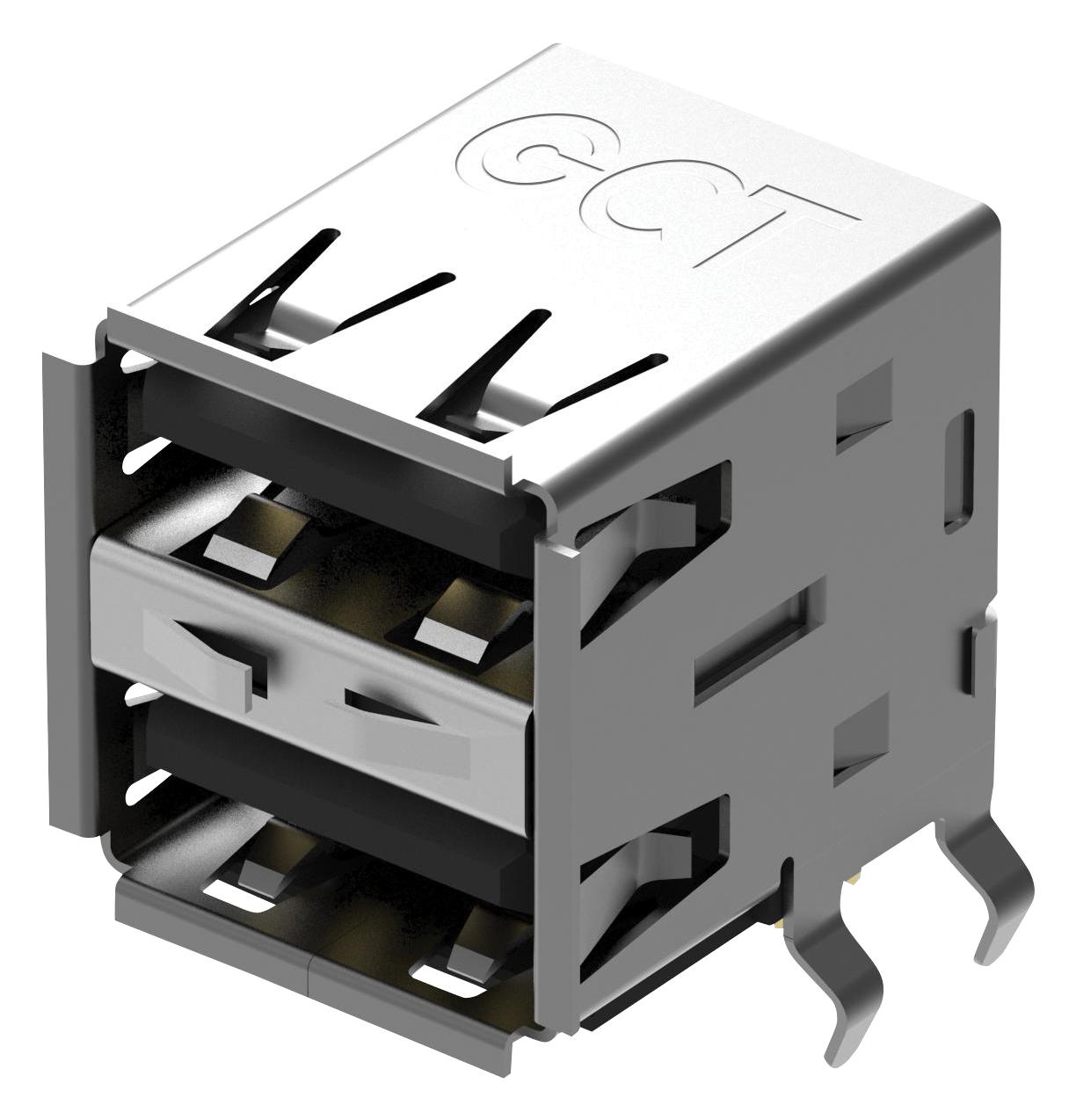 USB1035-GF-P-0-B-B - Gct (global Connector Technology) - USB CONN, DUAL ...