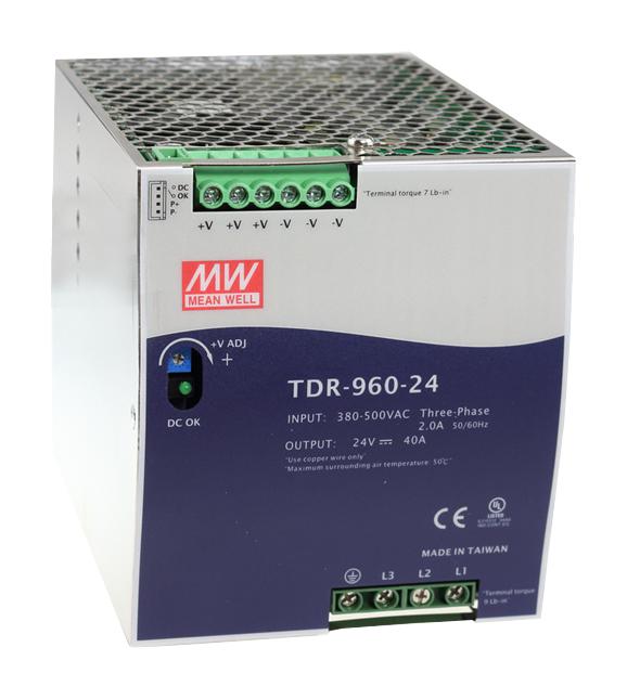 TDR-960-48 - Mean Well - POWER SUPPLY, AC-DC, 48V
