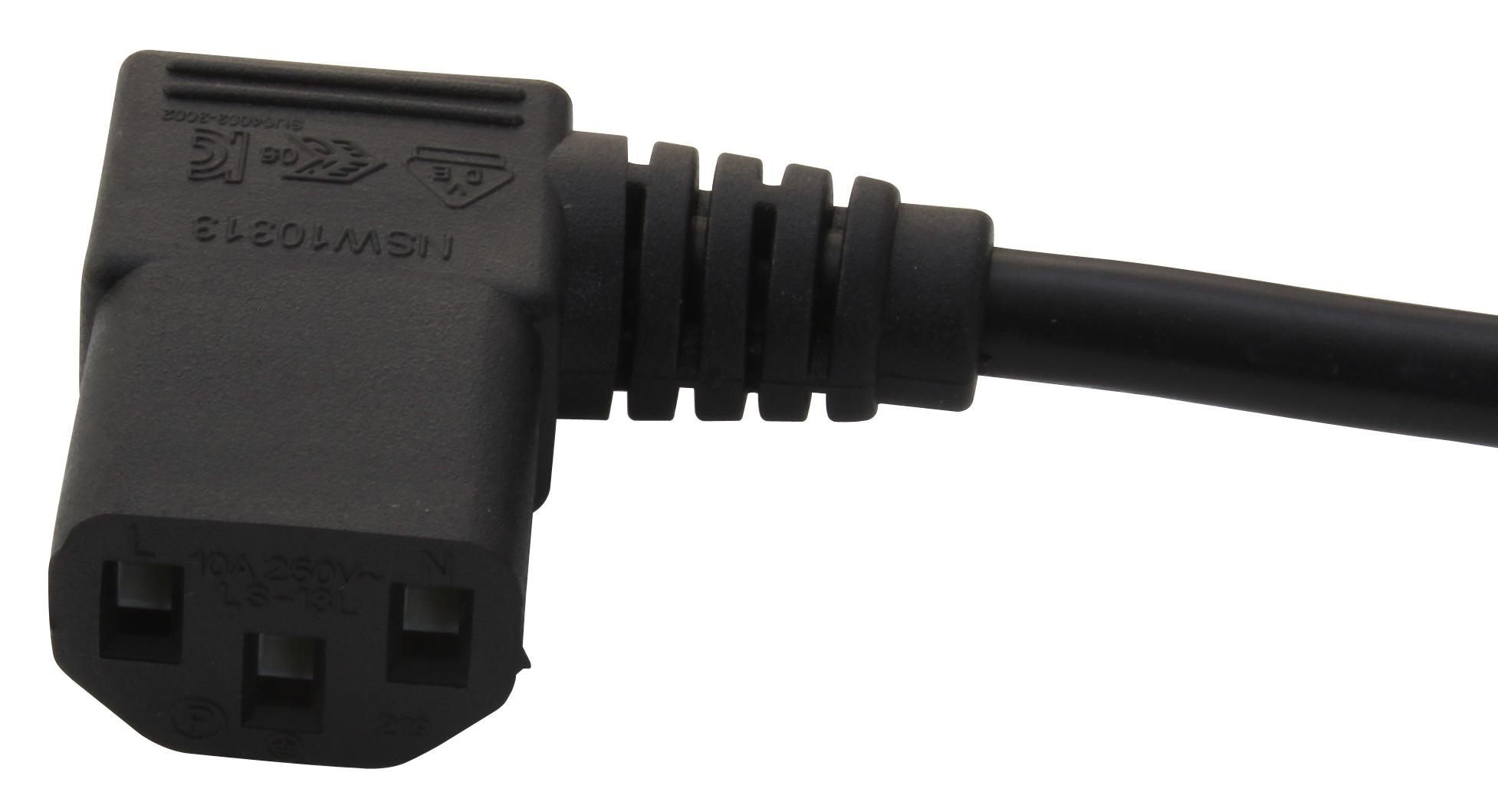 GW-151680 - Multicomp Pro - POWER CORD, BS 1363A PLUG-IEC C13, 2M