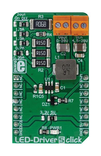 MIKROE-3297 - Mikroelektronika - LED DRIVER 5 CLICK BOARD