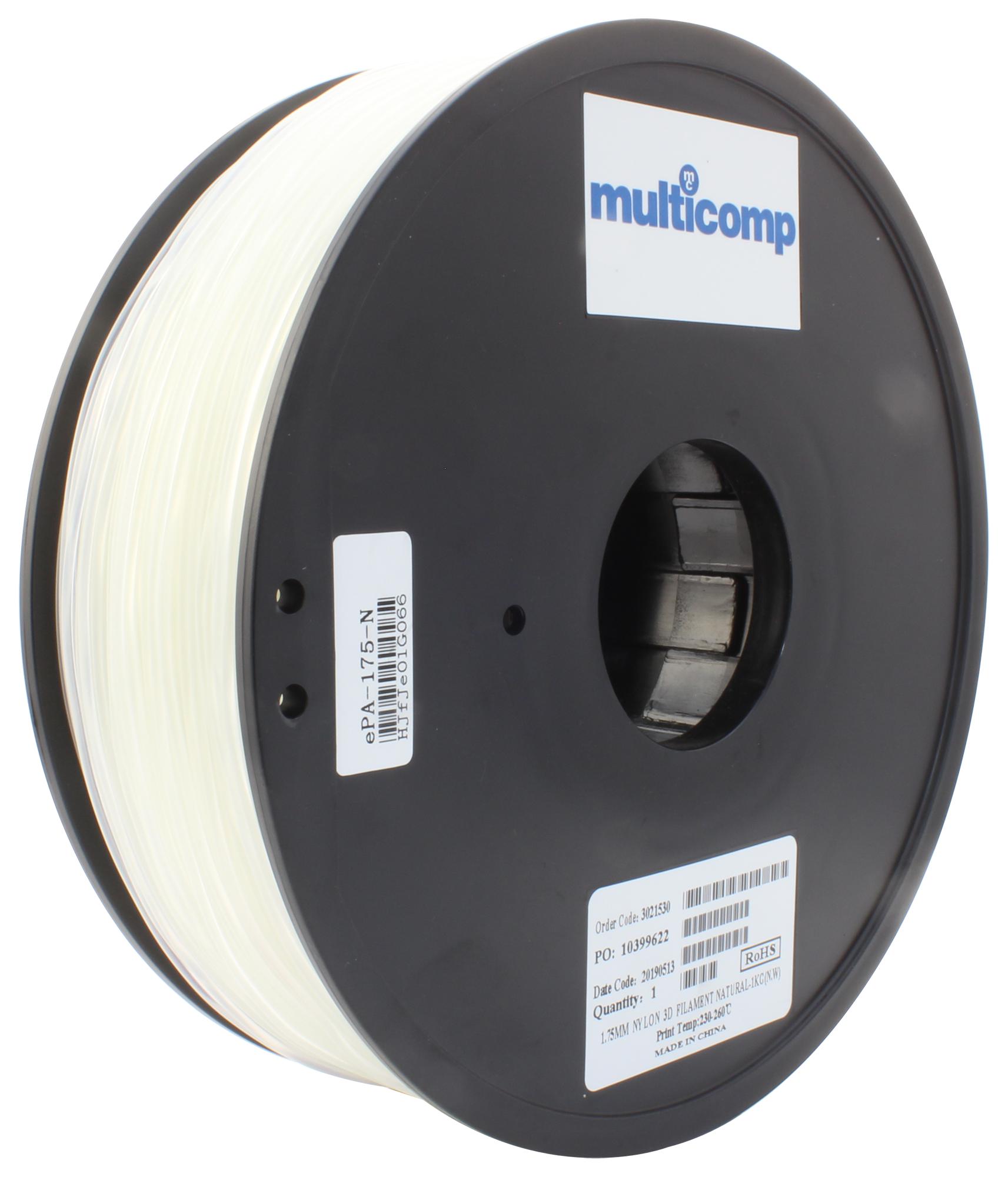 MC011476 - Multicomp - 3D PRINTER FILAMENT, NYLON, 1.75MM