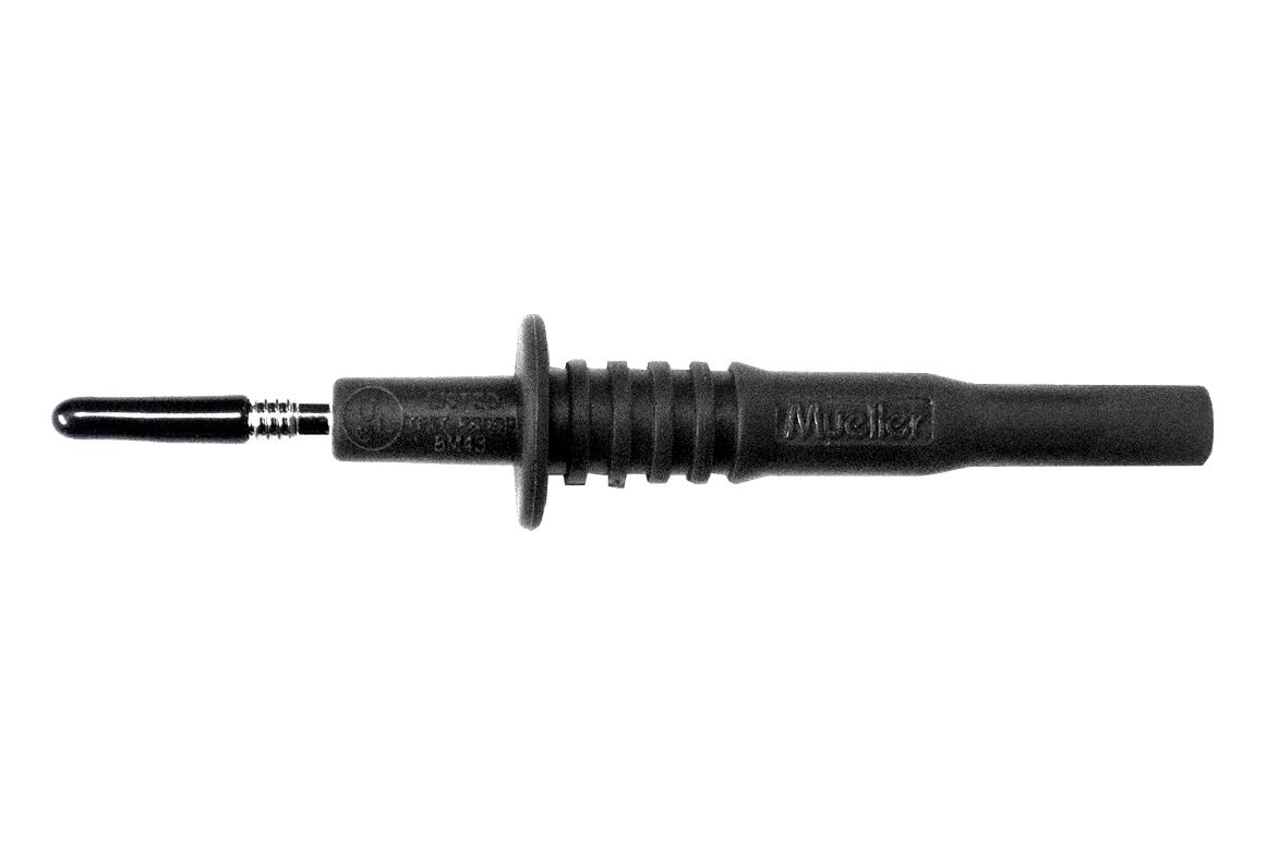 BU-26106-0 - Mueller Electric - INSULATED PLUG-ON TEST PROD, BLACK ROHS ...