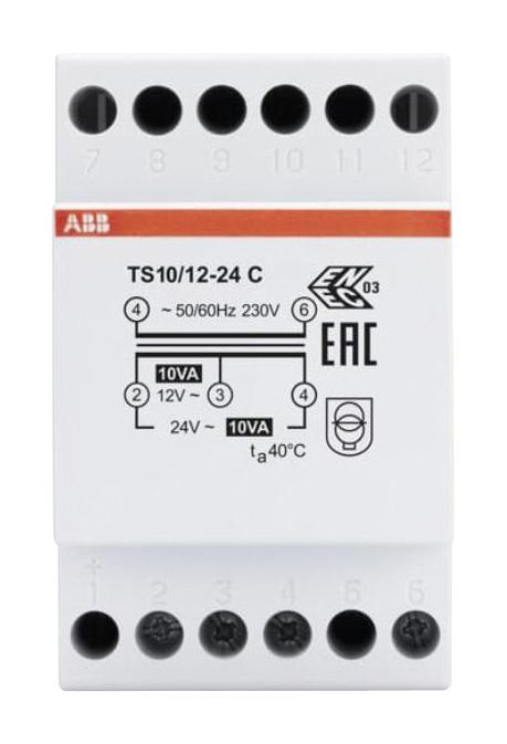 TS10/12-24 C - Abb - ISOLATING TRANSFRMR, 12/24V, 0.42A