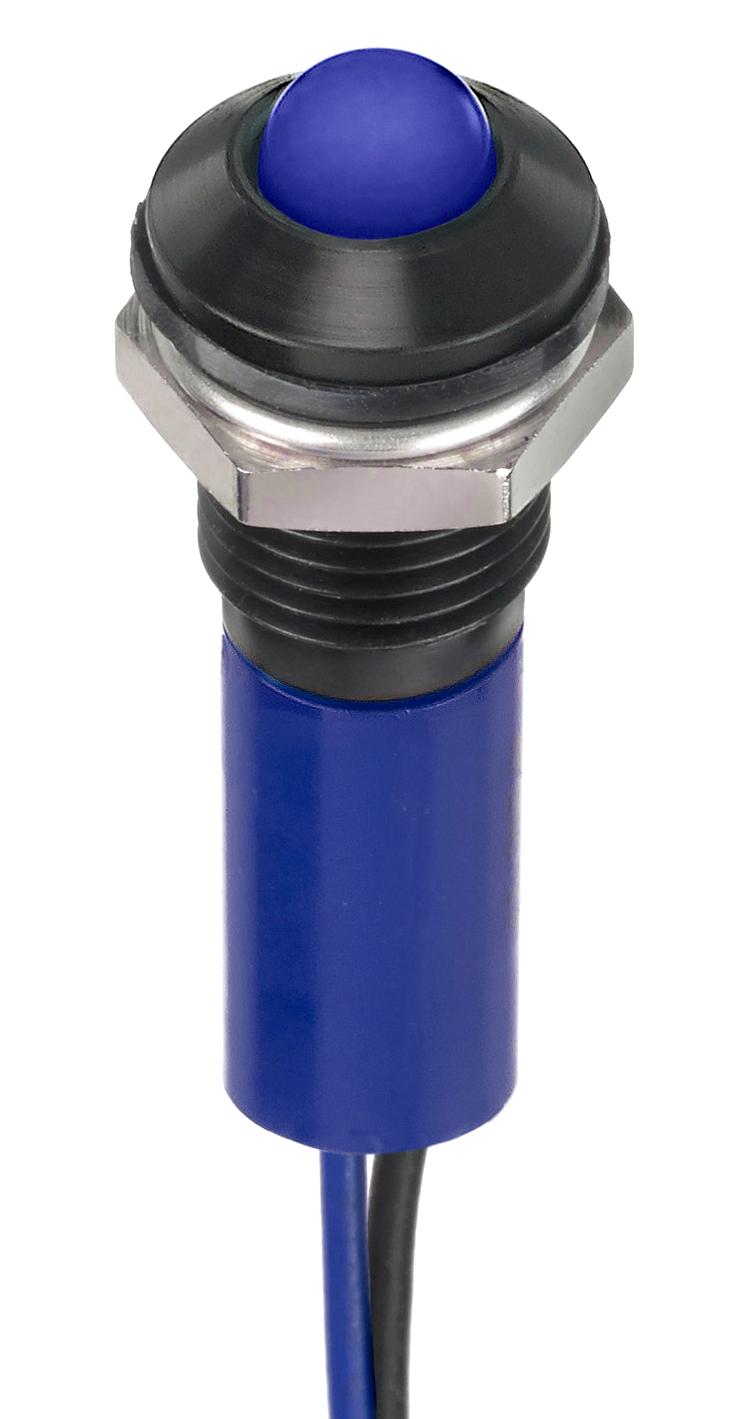 Q8P3BXXB02E - Apem - LED PANEL INDICATOR, BLUE, 8MM