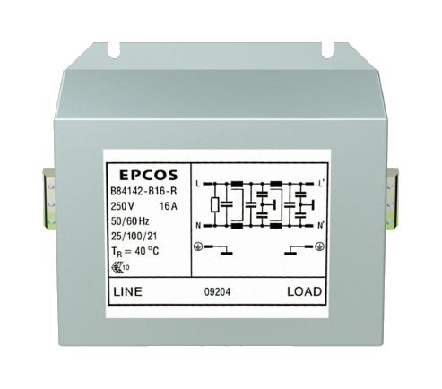 B84142B0016R000 - Epcos - POWER LINE FILTER, 1 PHASE, 16A