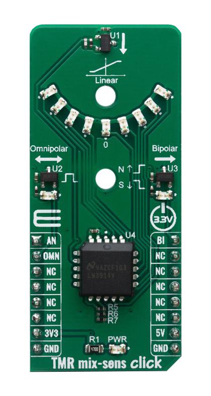 MIKROE-4106 - Mikroelektronika - CLICK BRD, MAGNETIC, ANALOG/GPIO
