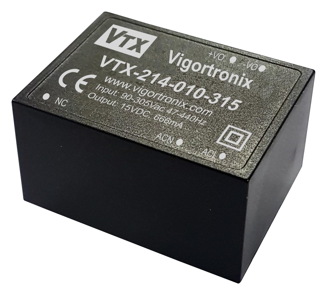 VTX-214-010-312 - Vigortronix - POWER SUPPLY, AC-DC, 12V