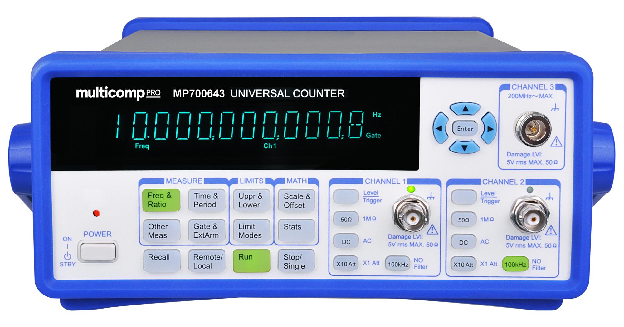 MP700643 - Multicomp Pro - FREQUENCY COUNTER/TIMER/ANALYZER, 6.5GHZ ...