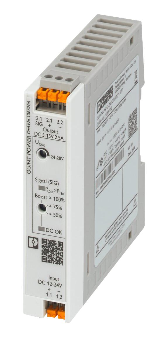 1066704 - Phoenix Contact - DC-DC CONVERTER, 12V, 2.5A ROHS COMPLIANT: YES
