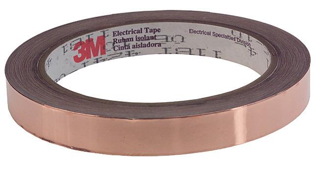 1181 12MM - 3m - TAPE, COPPER FOIL, 16.5M X 12.7MM