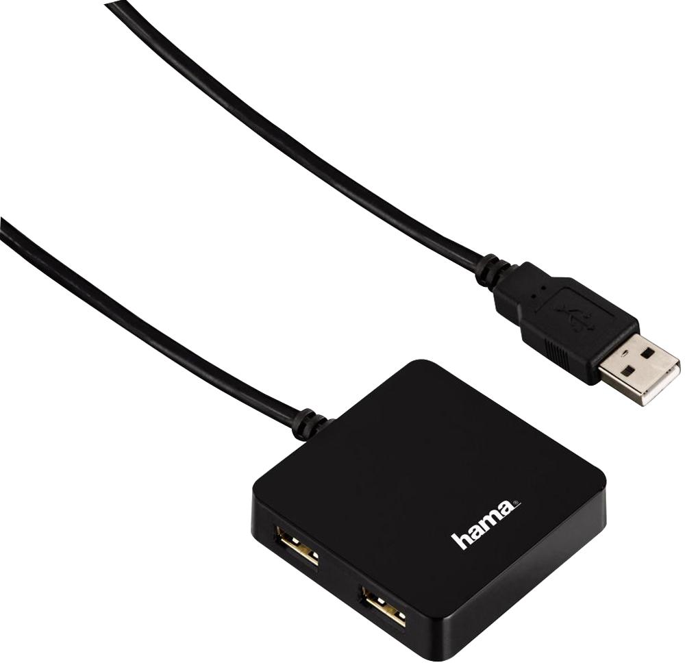 00012131 - Hama - USB 2.0 HUB, 4 PORT, BLACK