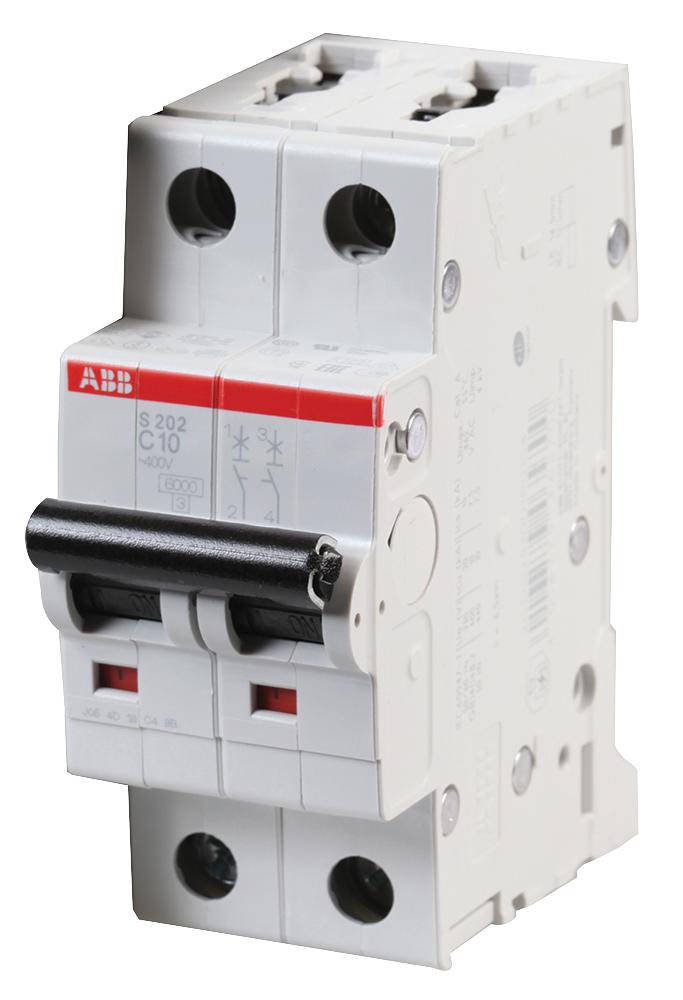 S202-C10 - Abb - CIRCUIT BREAKER, THERMAL MAG, 2 POLE