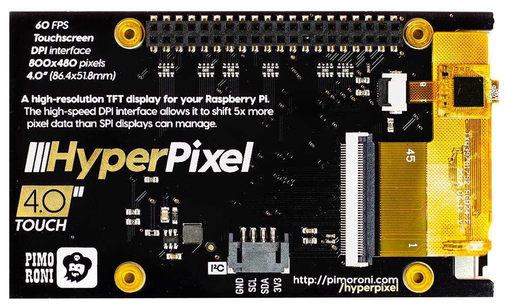 PIM369 - Pimoroni - HYPERPIXEL 4.0 DISPLAY, RASP PI, TOUCH ROHS ...