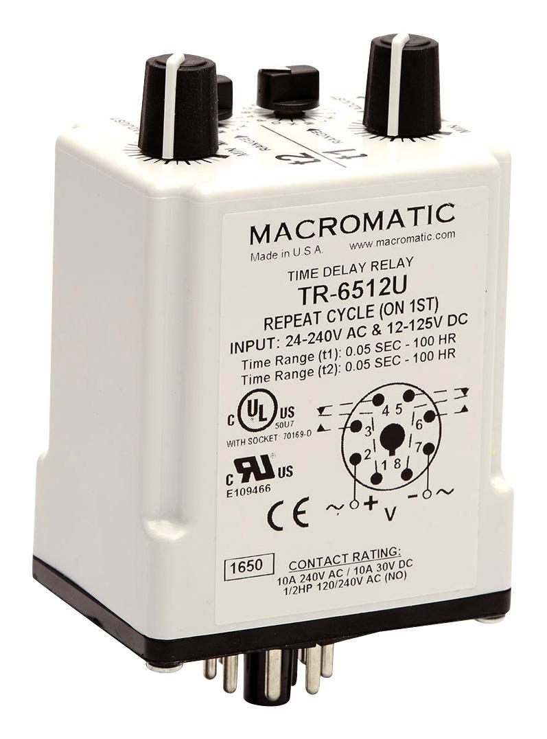 TR-6512U - Macromatic Controls - Time Delay Relay, Universal Input, 30 V