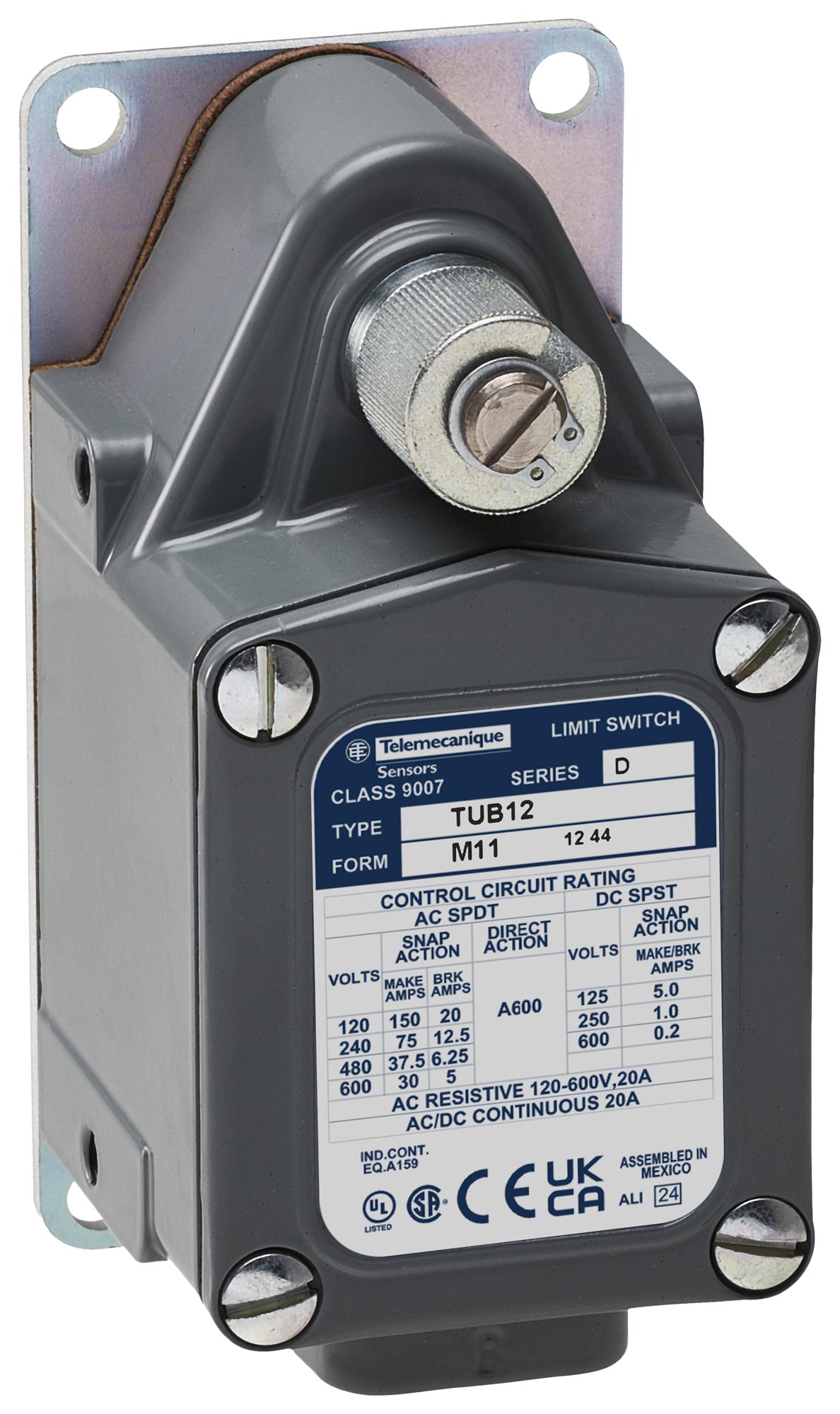 9007TUB12M11 - Telemecanique Sensors - Limit Switch, IP65/IP66/IP67, Rotary