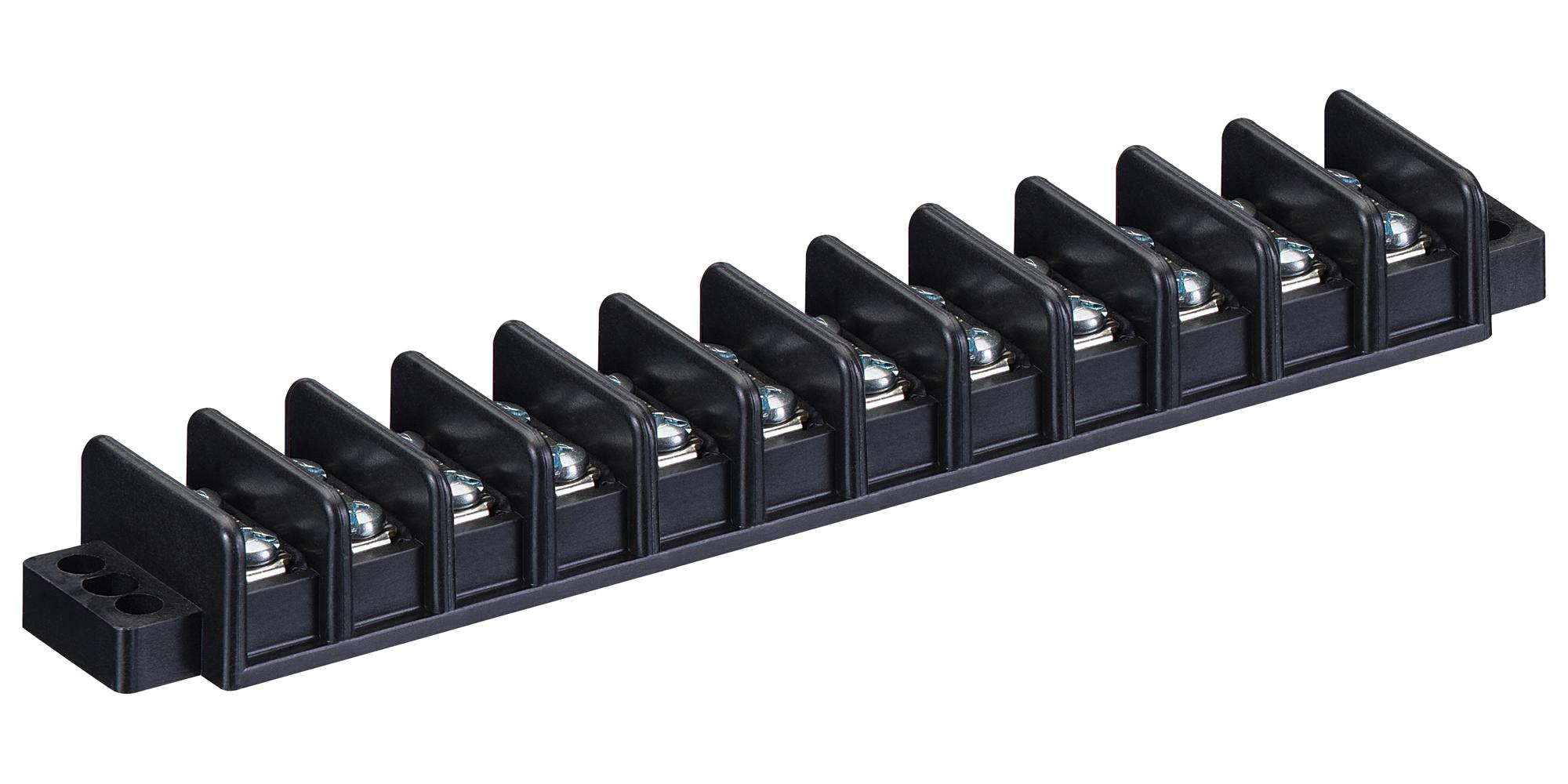 89-212 - Ideal - Panel Mount Barrier Terminal Block, 2 Row, 12 Positions
