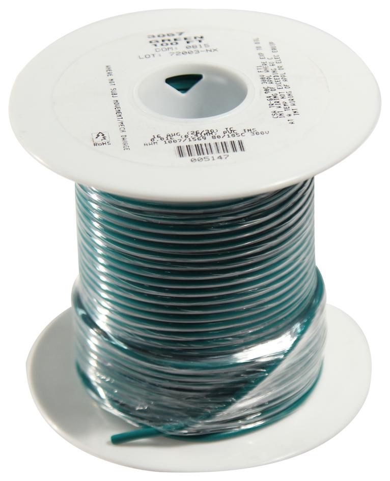 3057 GR005 - Alpha Wire - Wire, Hook Up, UL1007/UL1569