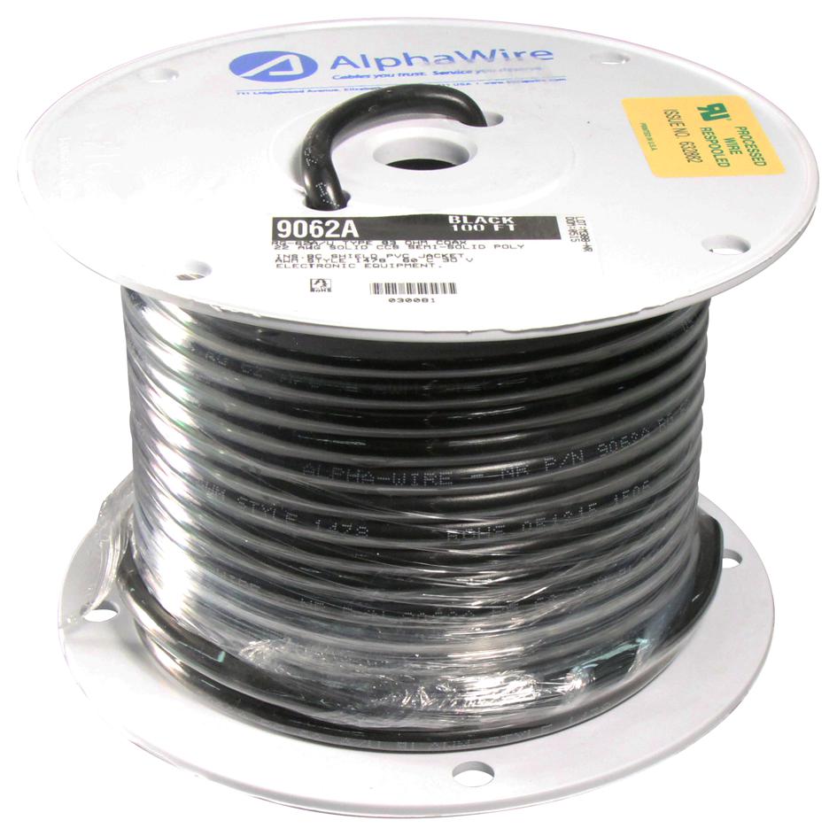 9062A BK005 - Alpha Wire - Coaxial Cable, RG62A, 22 AWG