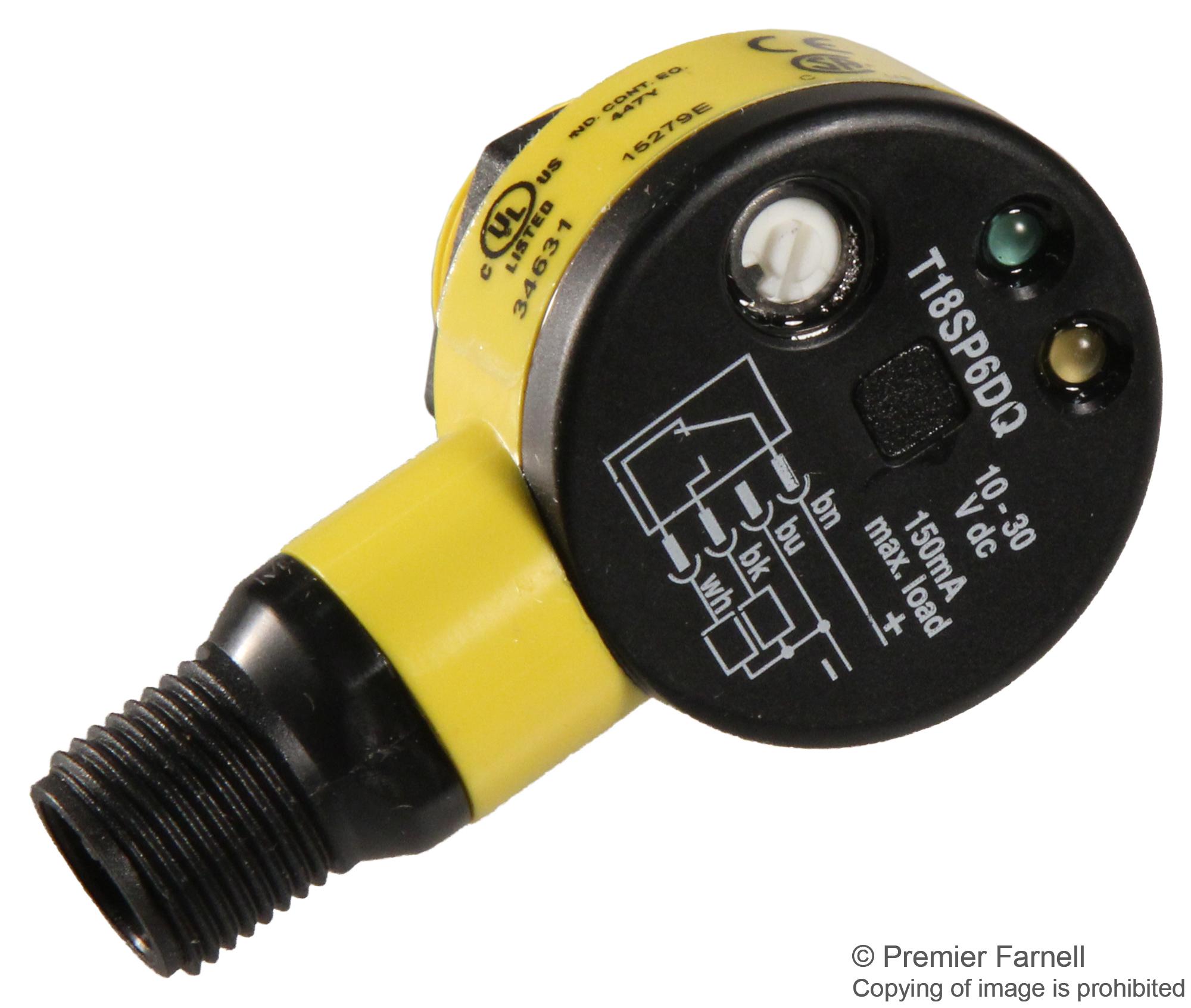 T18SP6DQ - Banner Engineering - Photoelectric Sensor, T18 Series, EZ-Beam