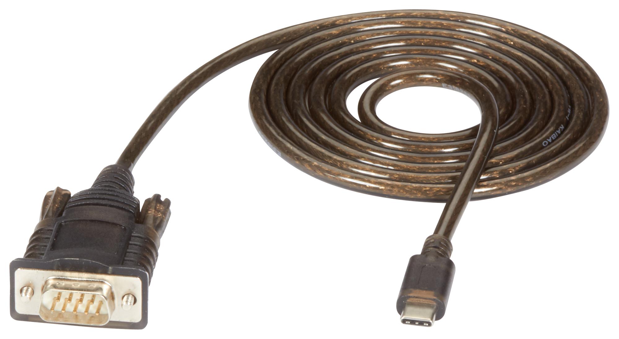 IC1103A - Black Box - Computer Cable, USB 2.0 Type C Plug, D Sub 9 ...