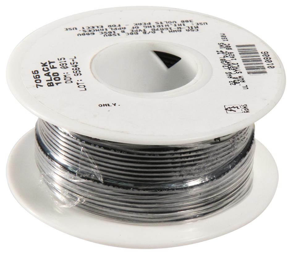 7055 BK005 - Alpha Wire - Wire, Hook Up, UL1429