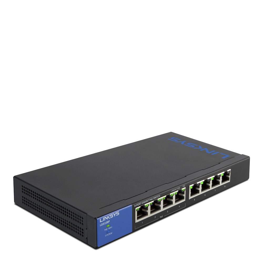 LGS108 - Linksys - Switch, 8 Ports, Unmanaged Gigabit Ethernet