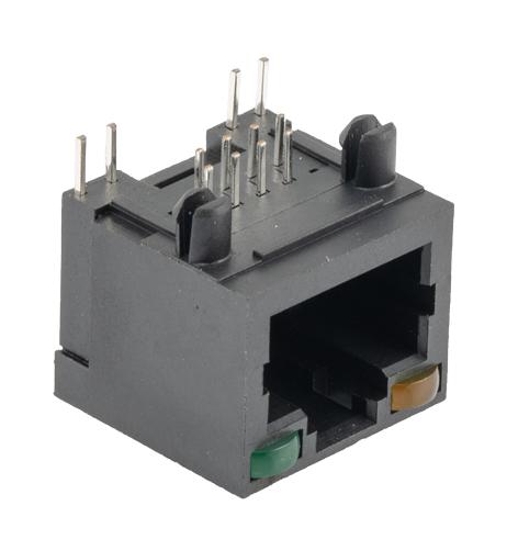 SMJ-RJ4590-LED - L-com - Modular Connector, RJ45 Jack, 1 x 1 (Port)