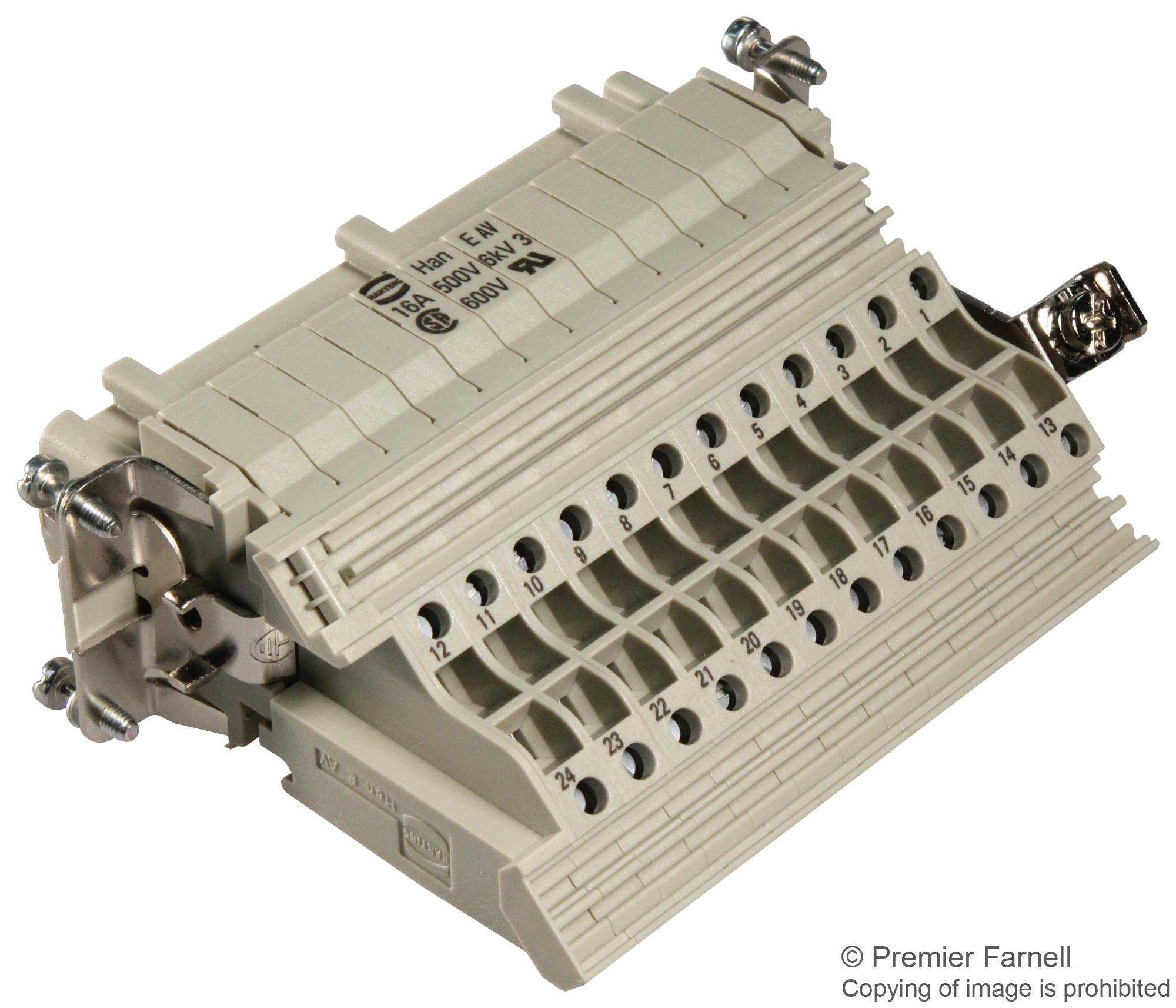 09330244725 - Harting - Heavy Duty Connector, 24+PE Signal, Terminal ...