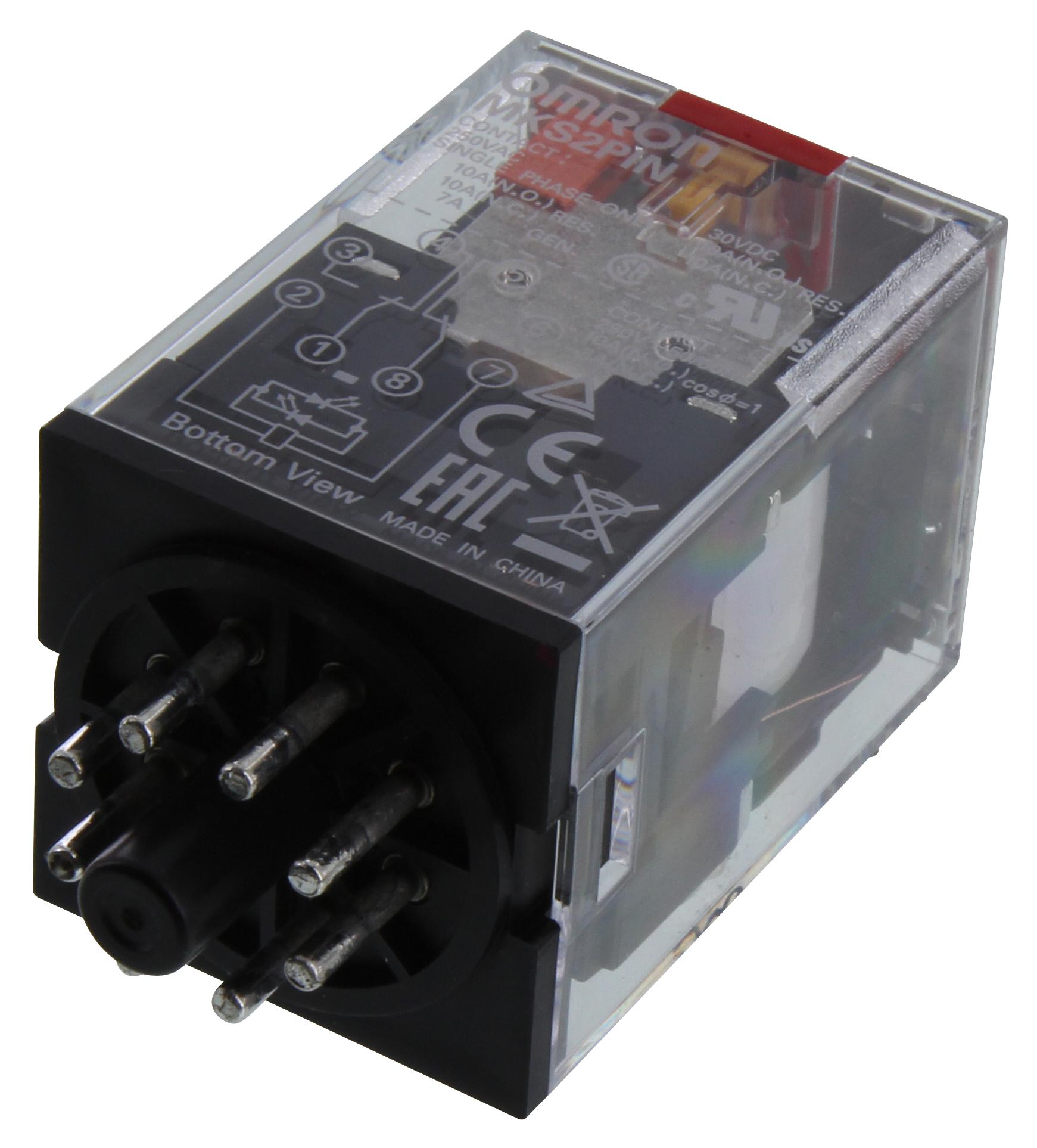 MKS2PIN AC120 - Omron Industrial Automation - Power Relay, DPDT, 120 VAC