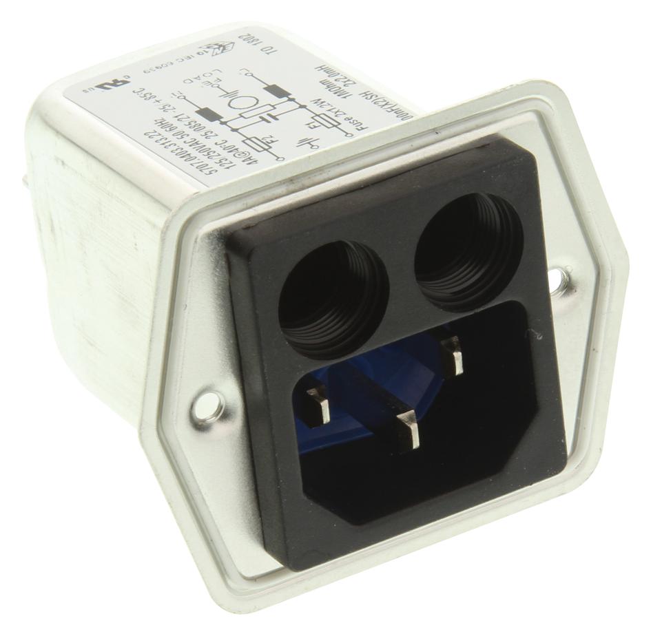 3-100-897 - Schurter - Filtered IEC Power Entry Module, IEC C14, Medical