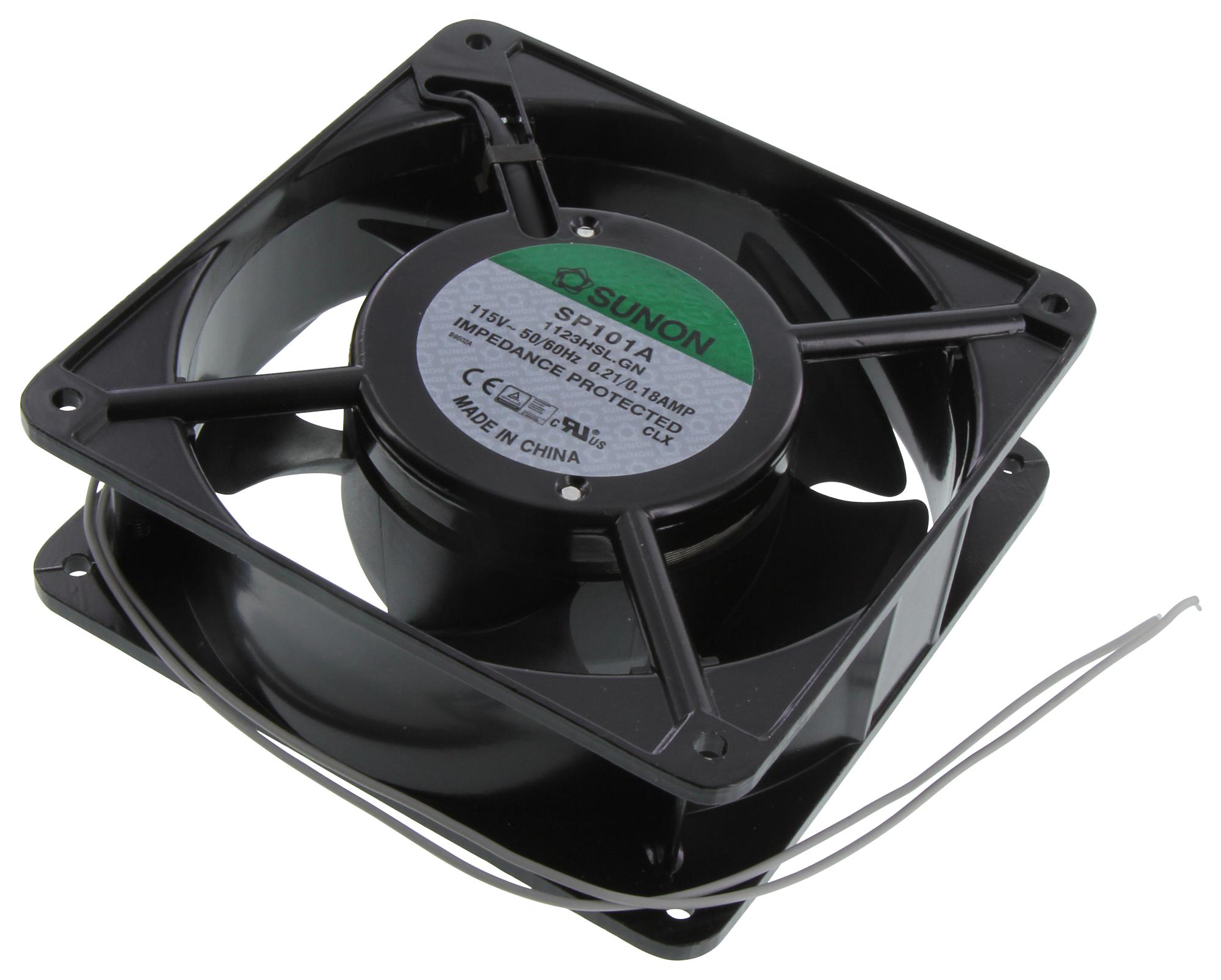 SP101A/1123HSL.GN - Sunon - AC Axial Fan, 115V, Square