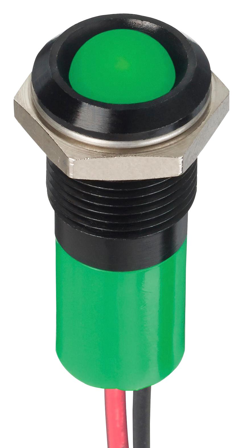 Q14P3BXXG24E - Apem - LED Panel Mount Indicator, Green, 24 VDC