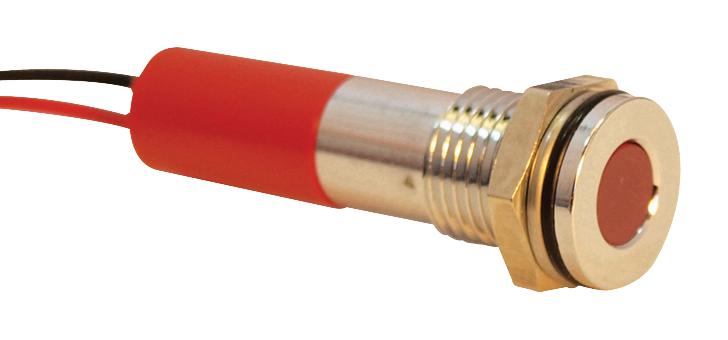 Q8F3CXXR24E - Apem - LED Panel Mount Indicator, Red, 24 VDC