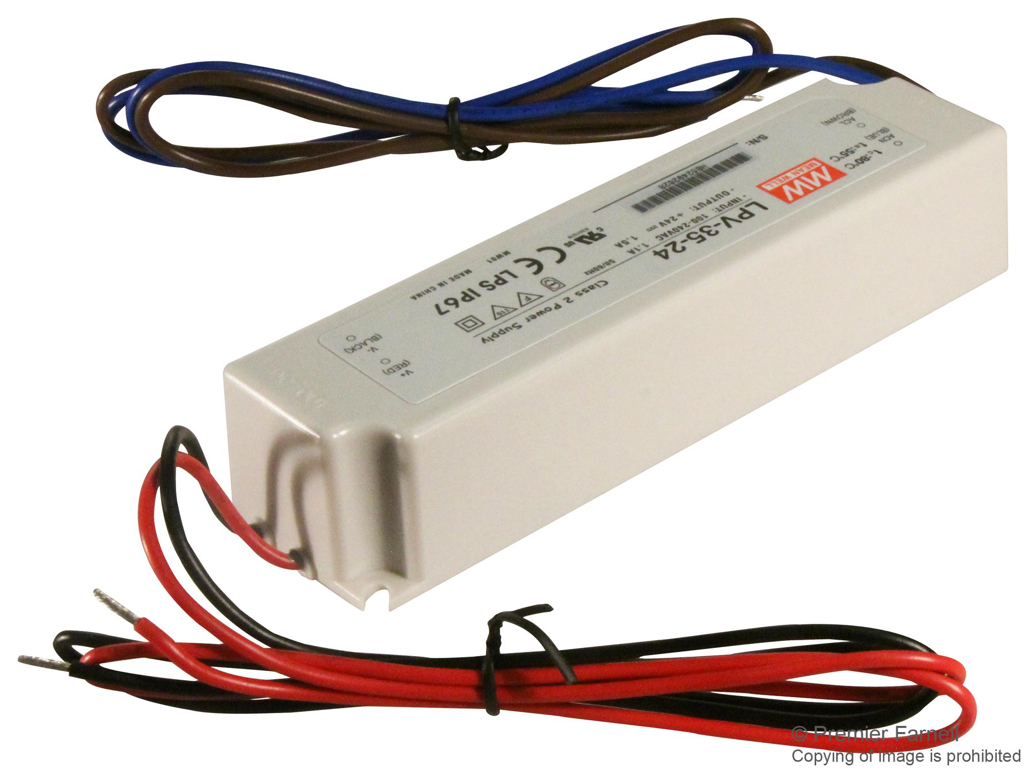 LPV-35-24 - Mean Well - LED Driver, 36 W, 24 V
