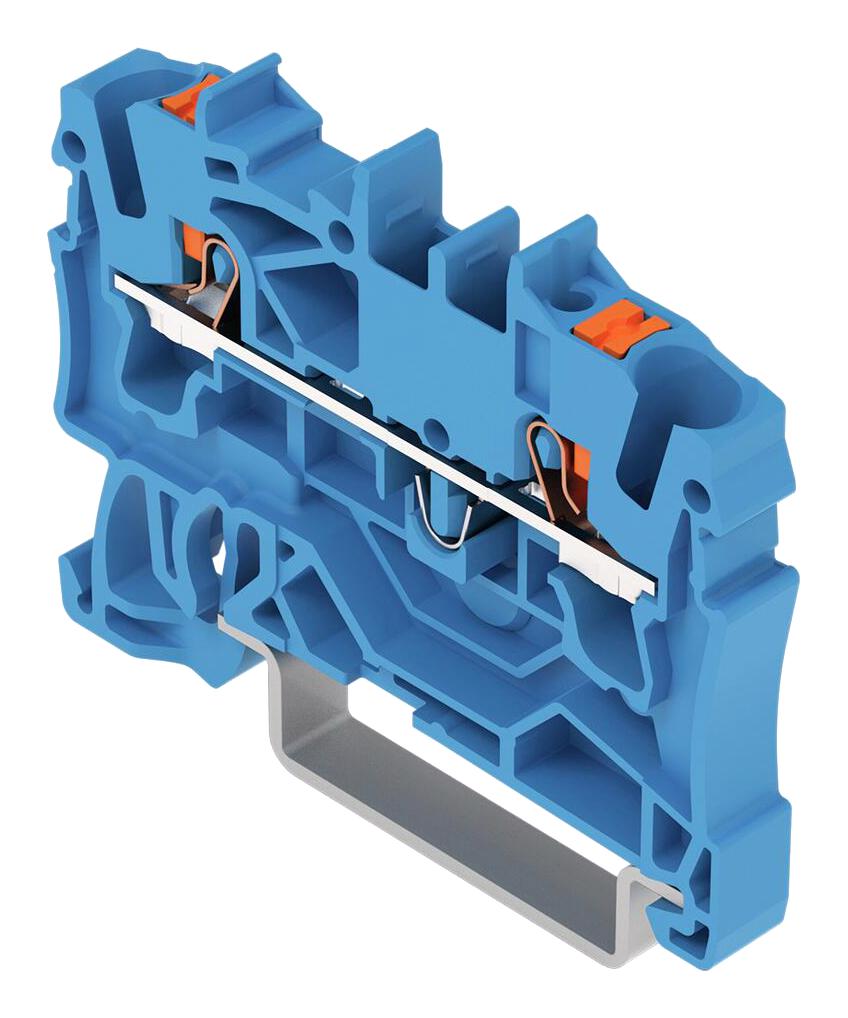 2202-1204 - Wago - DIN Rail Mount Terminal Block, 2 Positions, 12 AWG