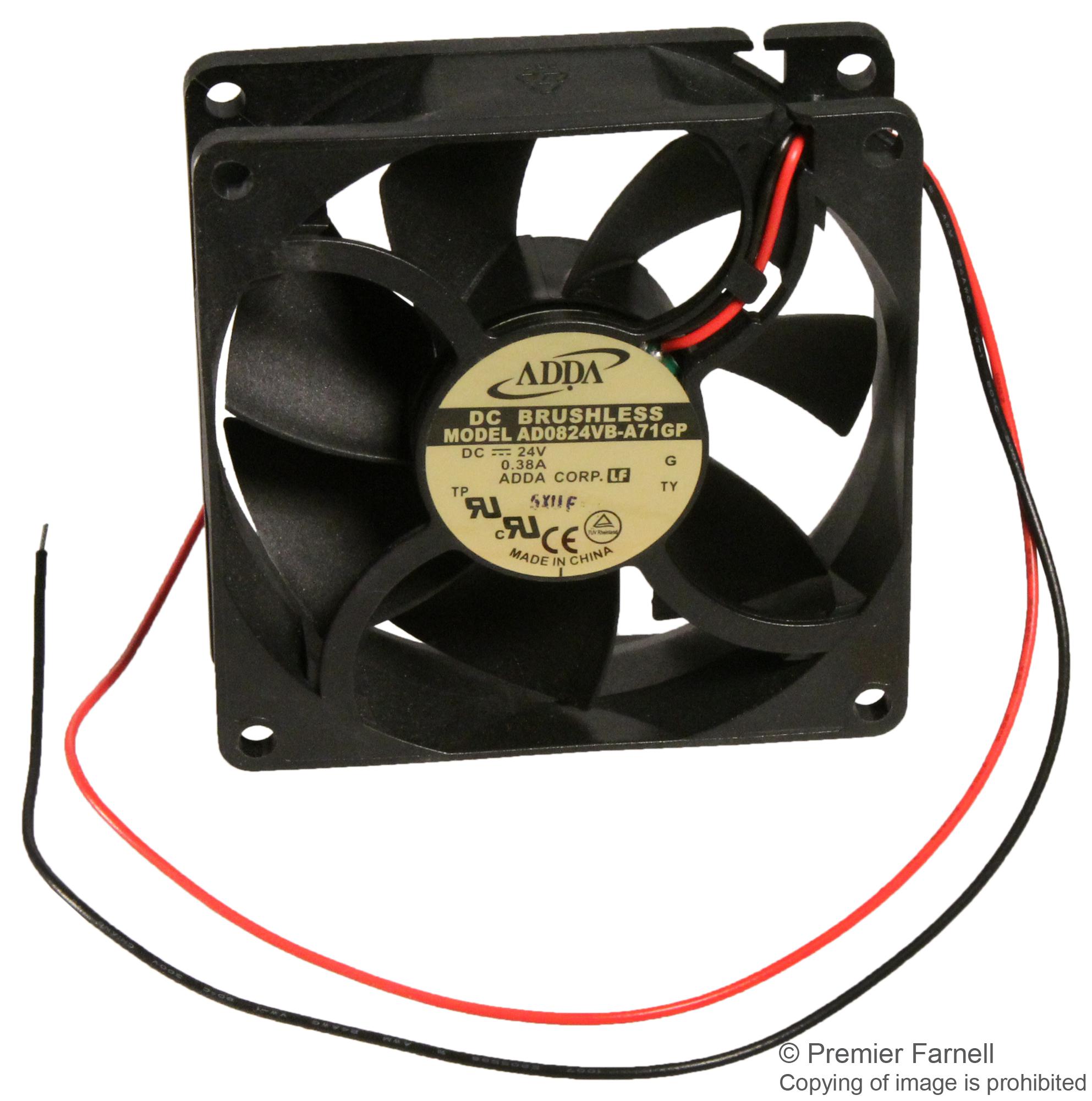 AD0824VB-A71GP - Adda - DC Axial Fan, 24 V, Square