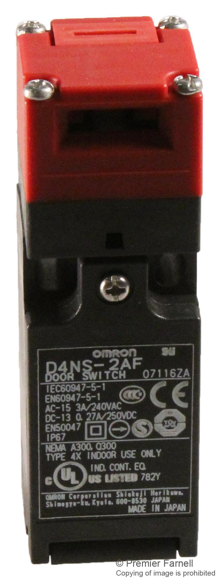 D4NS-2AF - Omron Sti - Safety Interlock Switch, 240 V, 3 A