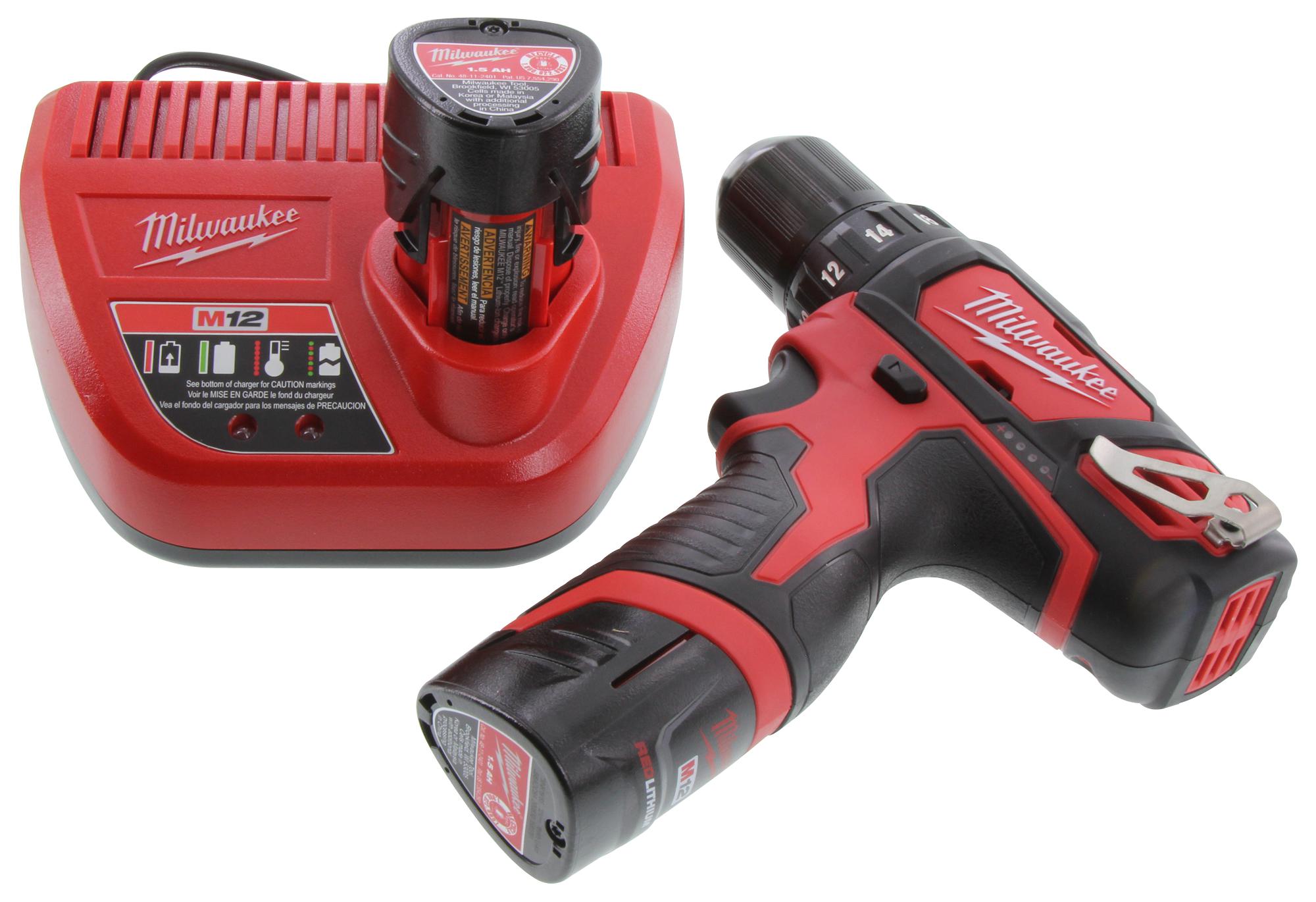 2407-22 - Milwaukee Tool - M12 3/8 DRILL DRIVER KIT ROHS COMPLIANT: NA