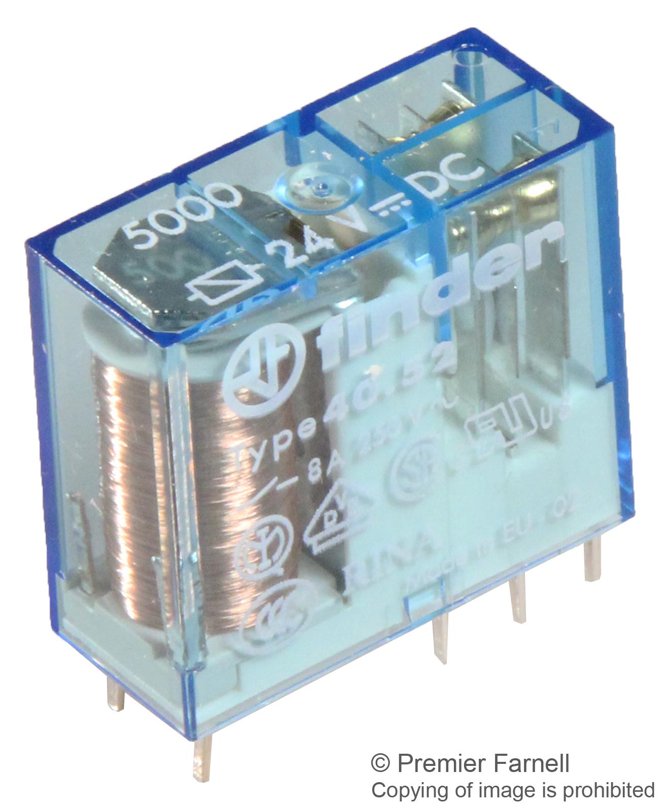 40.52.9.024.5000 - Finder - Power Relay, DPDT, 24 VDC