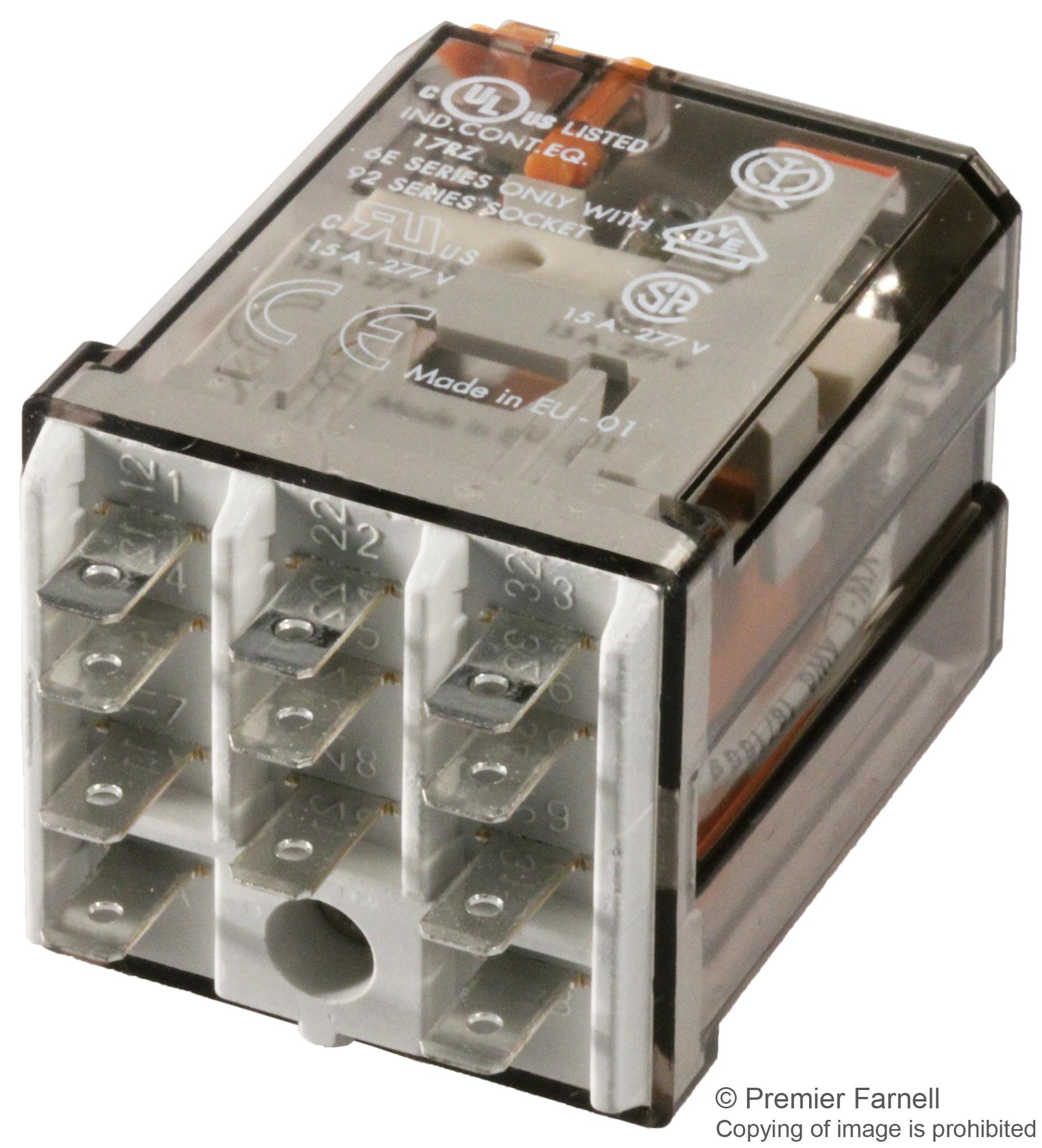 62.33.8.240.0040 - Finder - Power Relay, 3PDT, 240 VAC