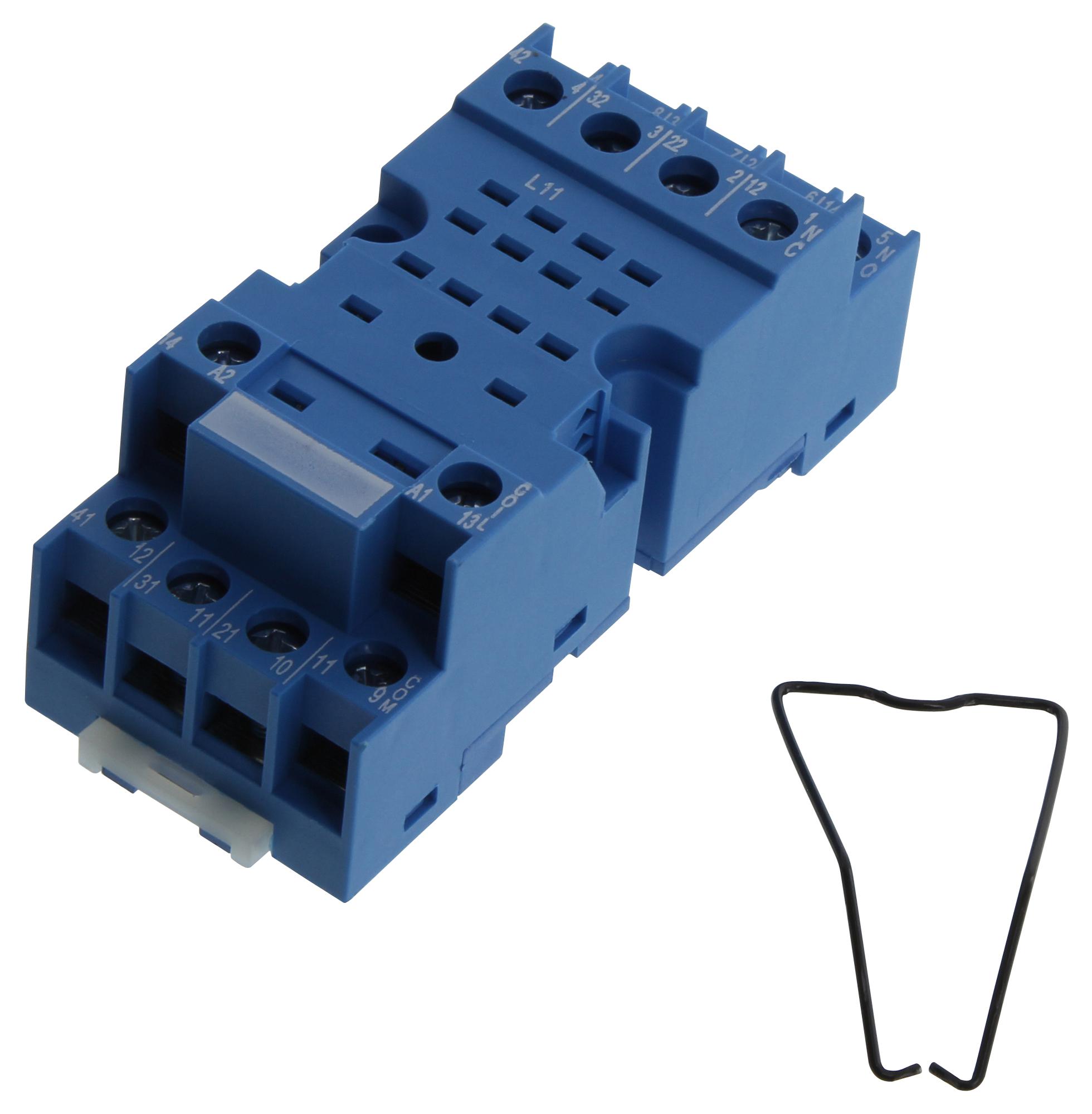 94.74SMA - Finder - Relay Socket, w/ Clip, DIN Rail