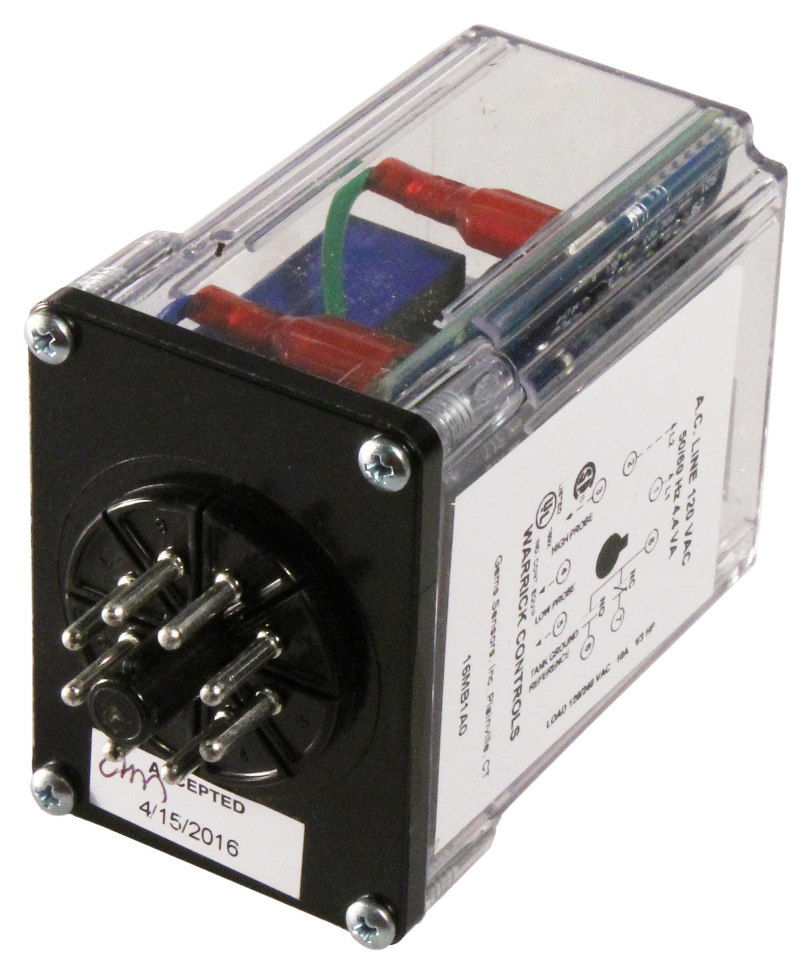 16MB1A0 - Gems Sensors - Liquid Level Controller, 120 Vac, 0.33 hp