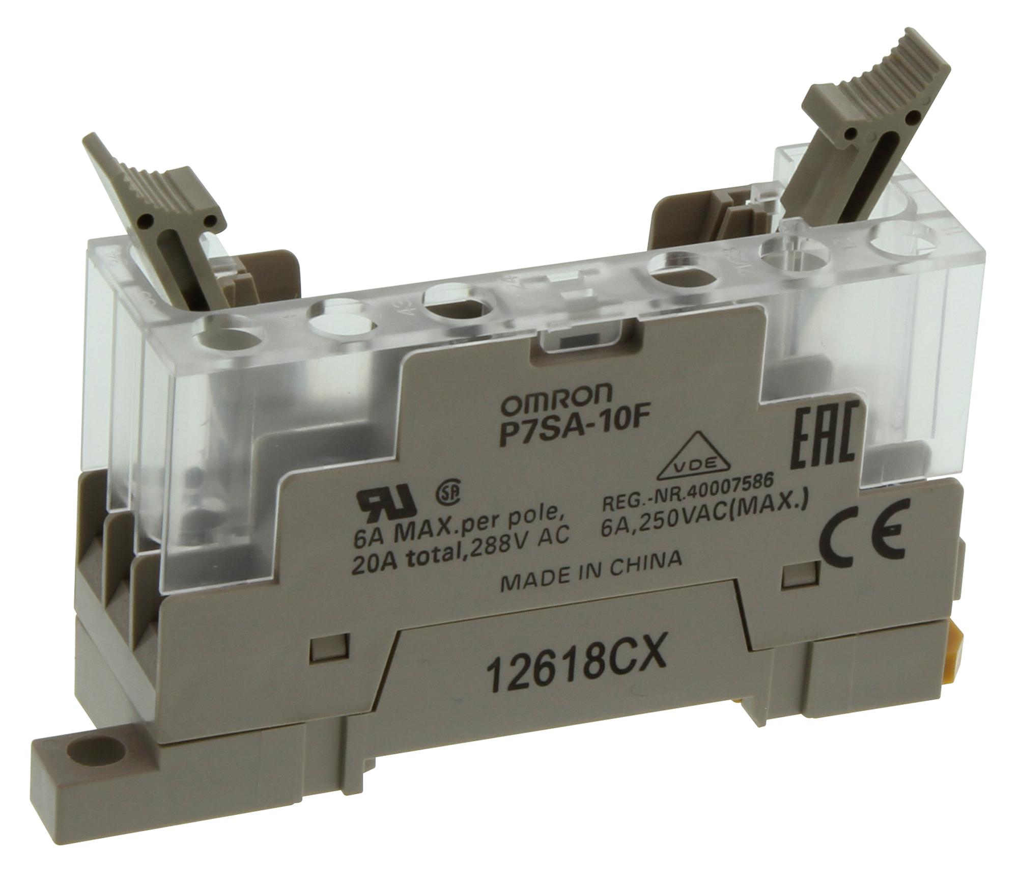 P7SA-10F - Omron Sti - Relay Socket, DIN Rail, Screw
