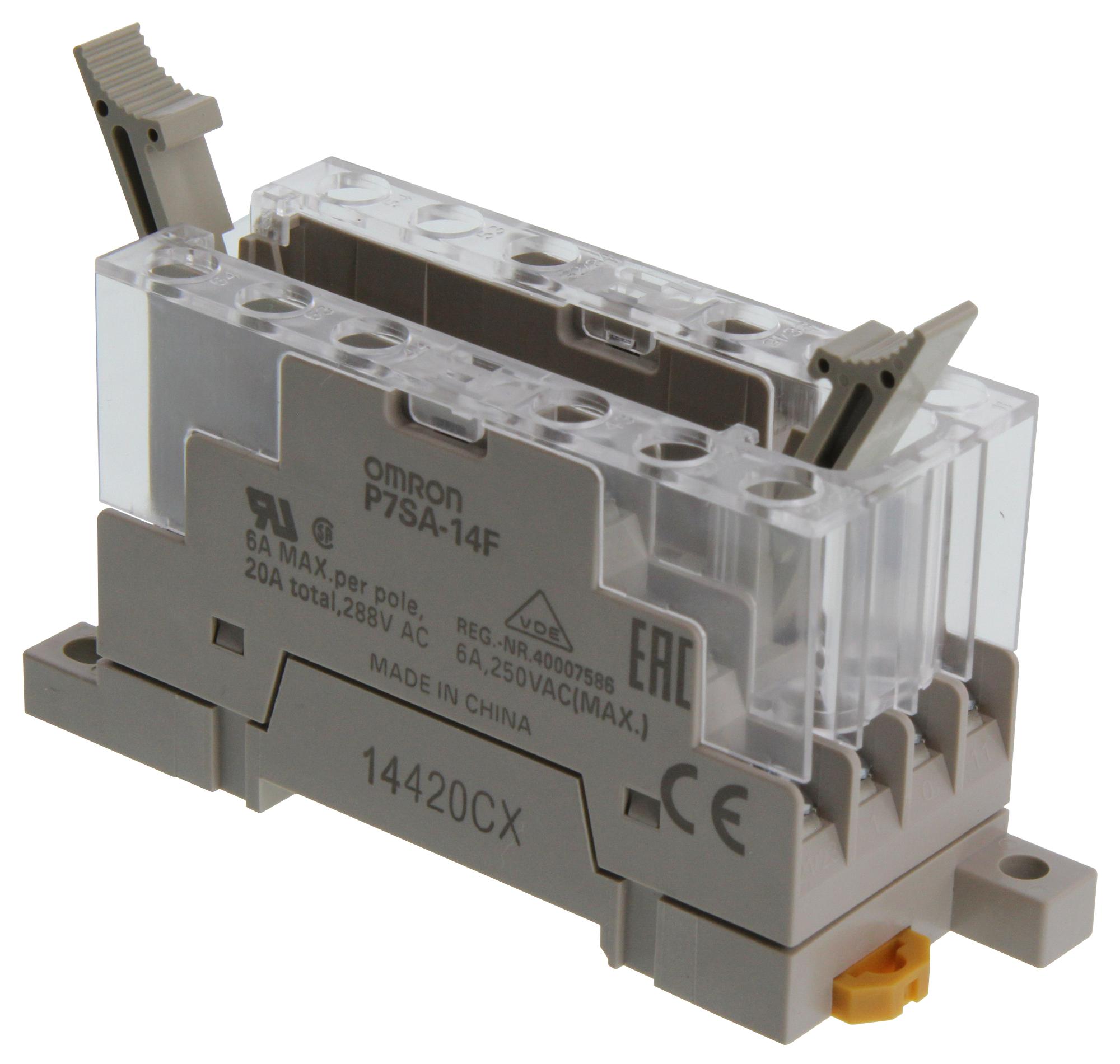 P7SA-14F - Omron Sti - Relay Socket, DIN Rail, Screw