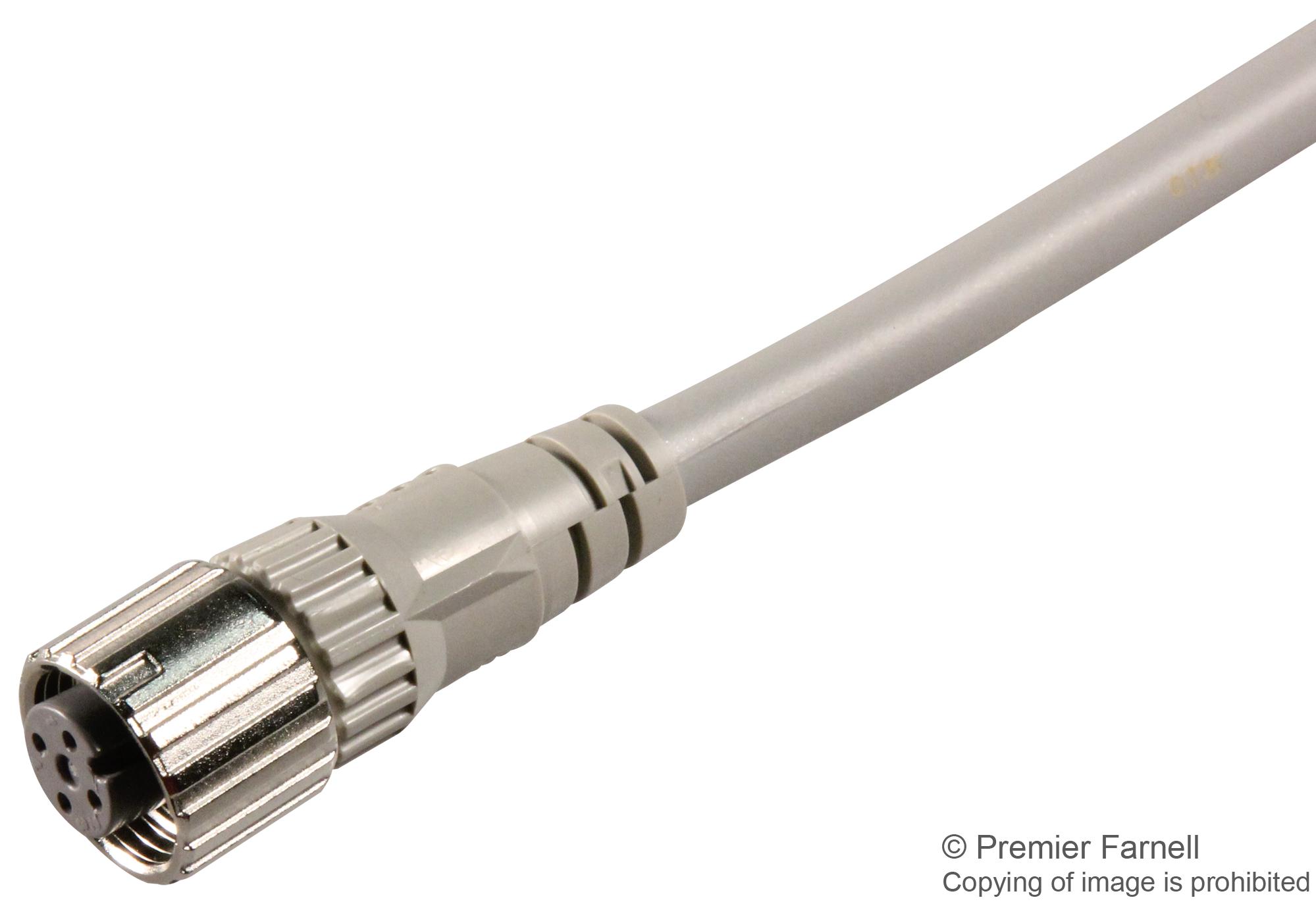 XS5F-D421-D80-F - Omron Industrial Automation - Sensor Cable, IP67, M12 Receptacle