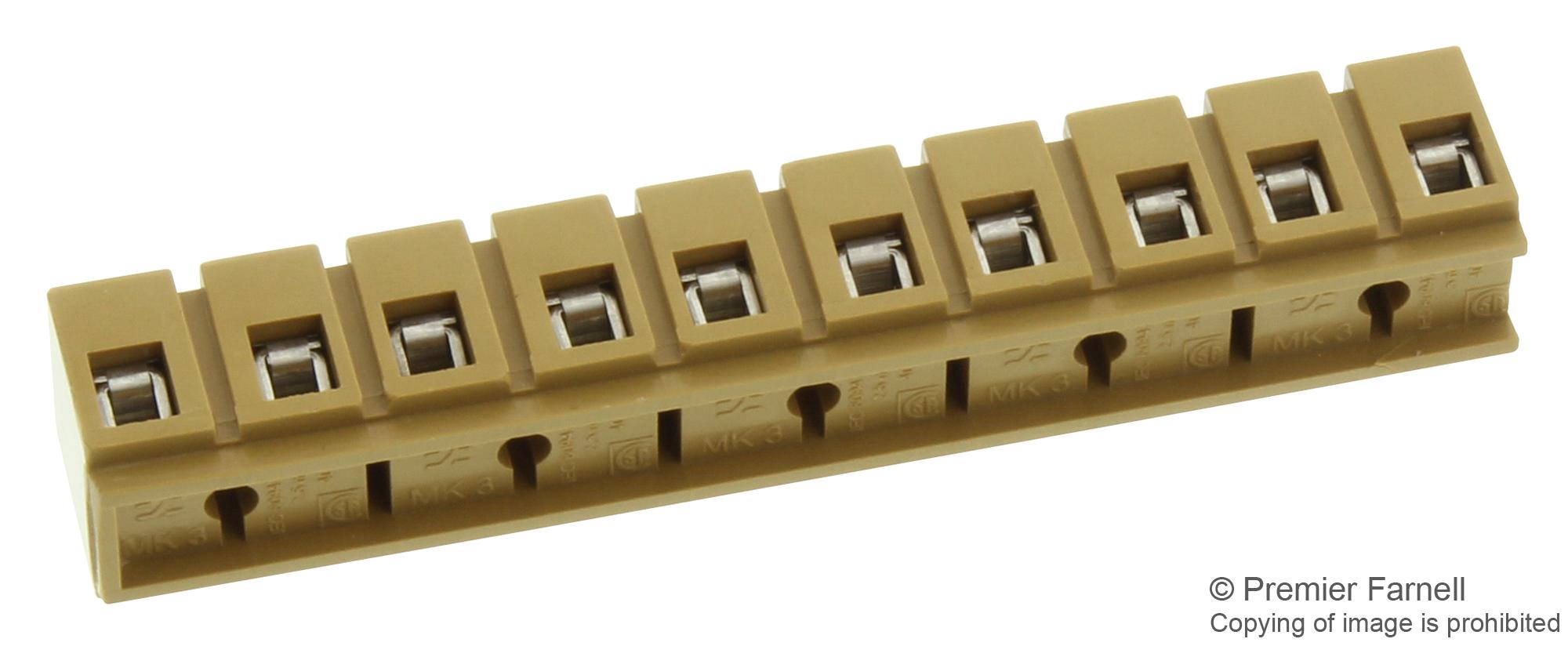 0274620000 - Weidmuller - Panel Mount Barrier Terminal Block, 2 Row, 10 ...